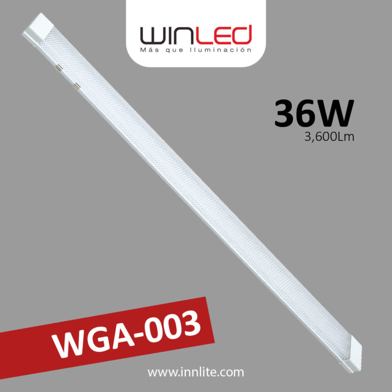 WGA-003 - GABINETE SLIM LED INTEGRADO TIPO REGLETA ESCOLAR 36W 120CM ...