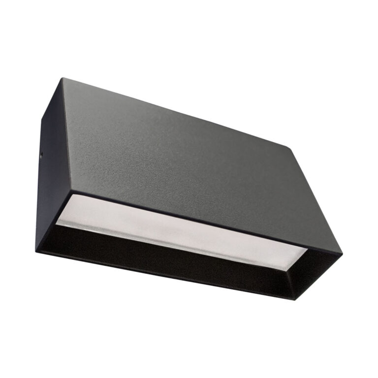 ADE-025 - LUMINARIA LED DE PARED PRISMA DISPARO SENCILLO 5W ALUMINIO ...